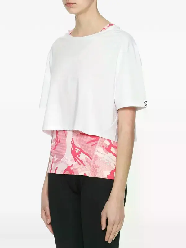 AAPE BY *A BATHING APE Layered Effect Logo Print T-shirt - White