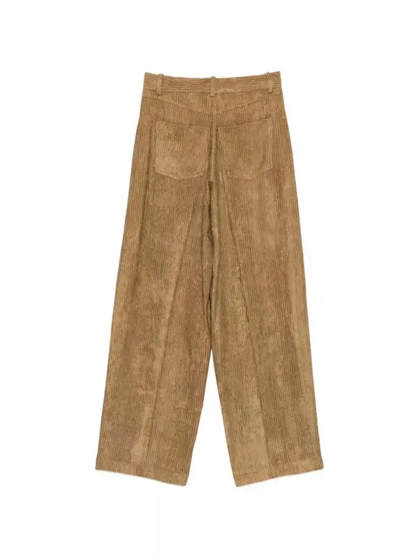 ALYSI Belted Corduroy Trousers - Neutrals
