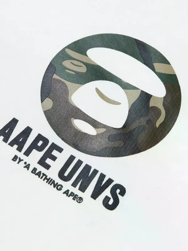 AAPE BY *A BATHING APE Moonface Graphic Sweatshirt - White