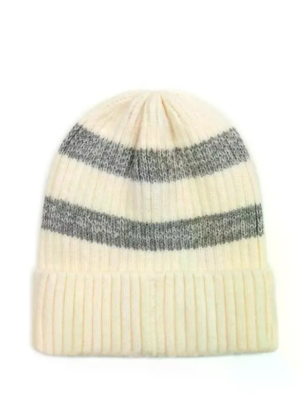AAPE BY *A BATHING APE Striped Beanie Hat - Neutrals