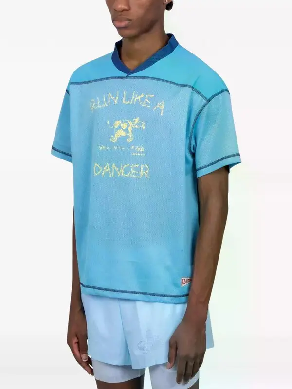 ALEX ZONO Graphic-print Mesh T-shirt