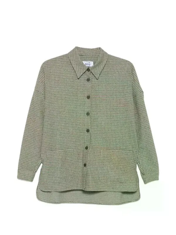 NIU Check-pattern Button-up Shirt