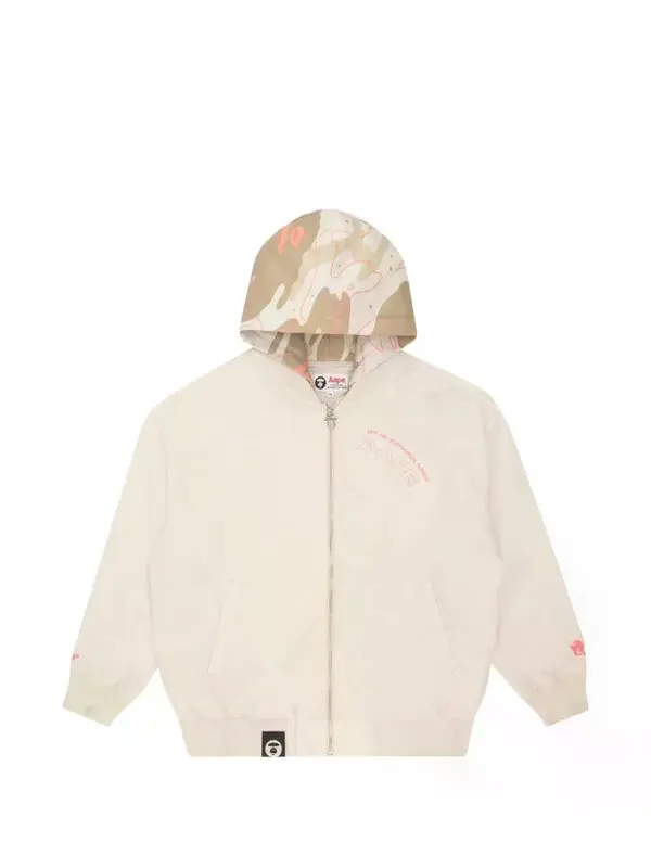 AAPE BY *A BATHING APE Logo-print Panelled Jacket With Camouflage Hood