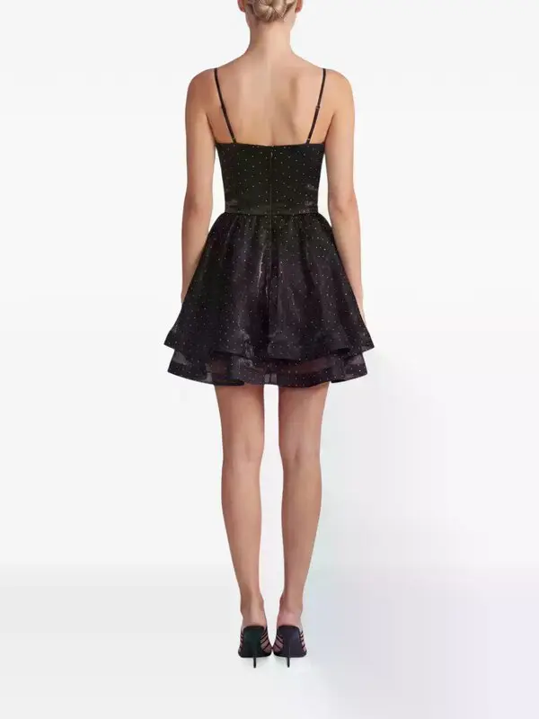 POST MERIDIEM Rhinestone-embellished Bustier Mini Dress