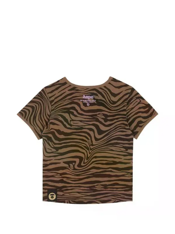 AAPE BY *A BATHING APE Animal-print Logo-print T-shirt