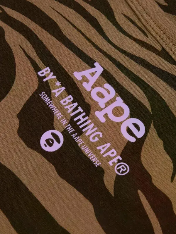 AAPE BY *A BATHING APE Animal-print Logo-print T-shirt