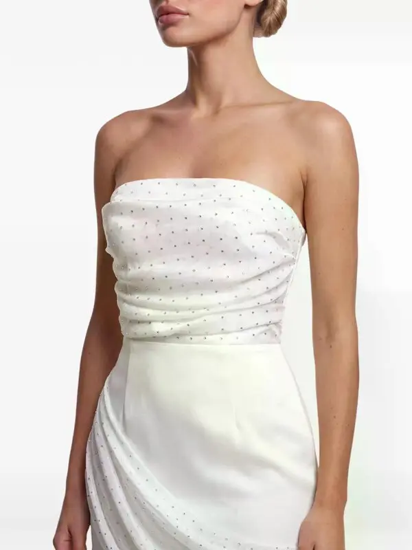 POST MERIDIEM Rhinestone-embellished Mini Dress