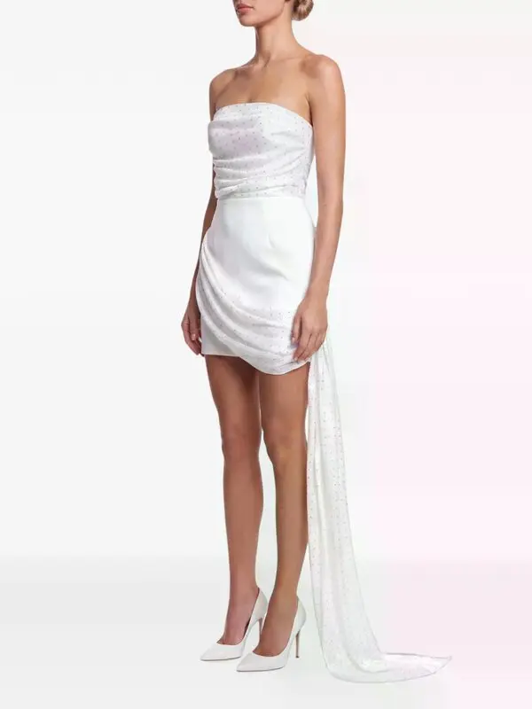 POST MERIDIEM Rhinestone-embellished Mini Dress