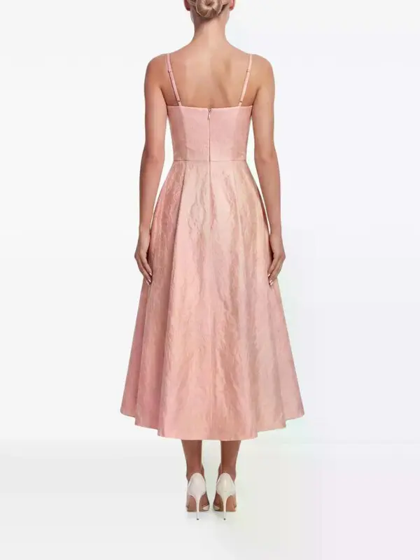 POST MERIDIEM Scoop-neck Corset-style Midi Dress