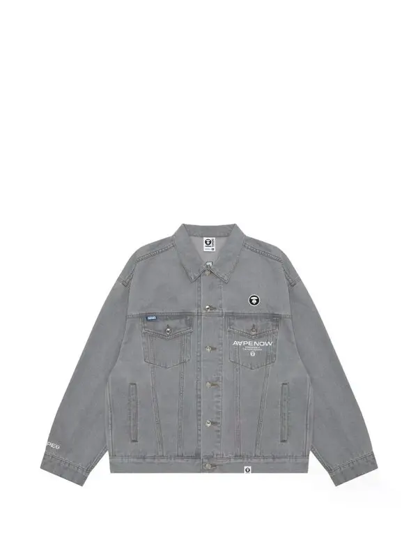 AAPE BY *A BATHING APE Moonface-detail Denim Jacket