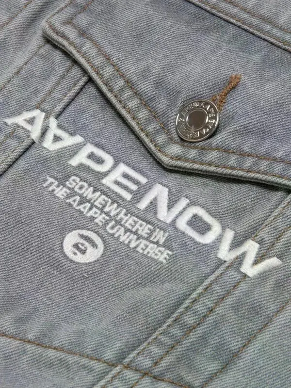 AAPE BY *A BATHING APE Moonface-detail Denim Jacket