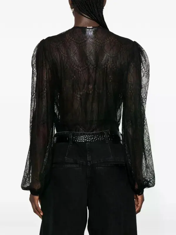TWINSET Lace-panelled Long-sleeve Bodysuit