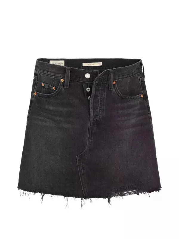 LEVI'S Deconstructed Distressed Mini Skirt