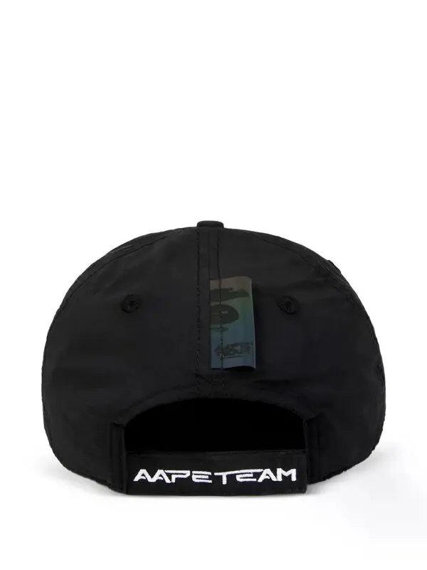 AAPE BY *A BATHING APE Moonface Embroidered Cap - Black