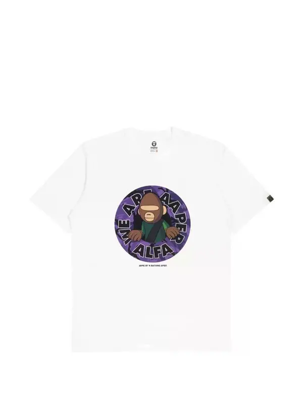AAPE BY *A BATHING APE Aaper Alfa Graphic-print T-shirt - White