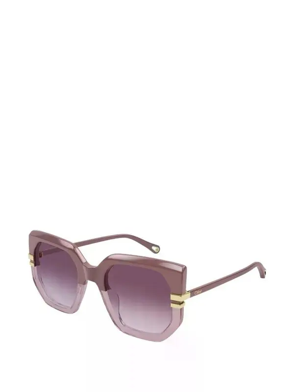 Chloé Geometric Frame Sunglasses