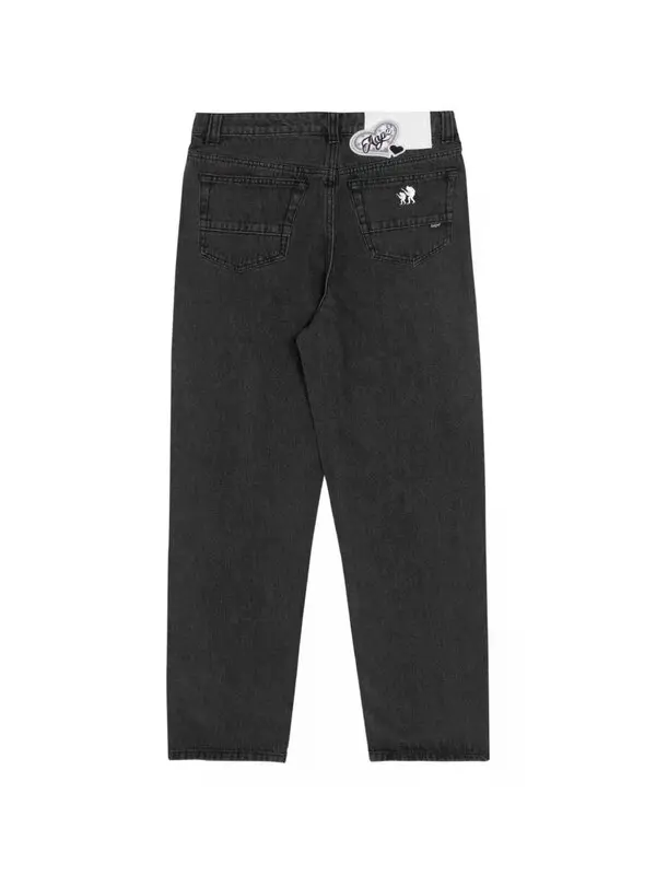 AAPE BY *A BATHING APE Moonface Patch Distressed Jeans