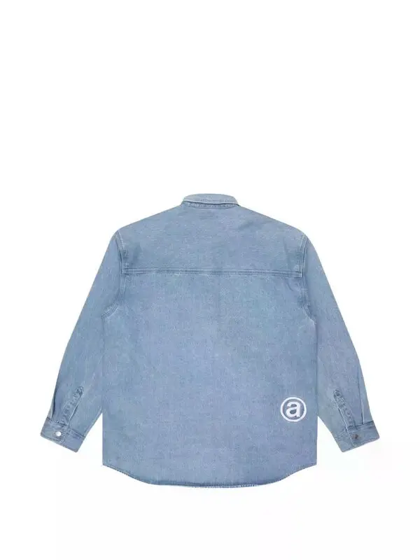 AAPE BY *A BATHING APE Moonface Embroidered Denim Shirt