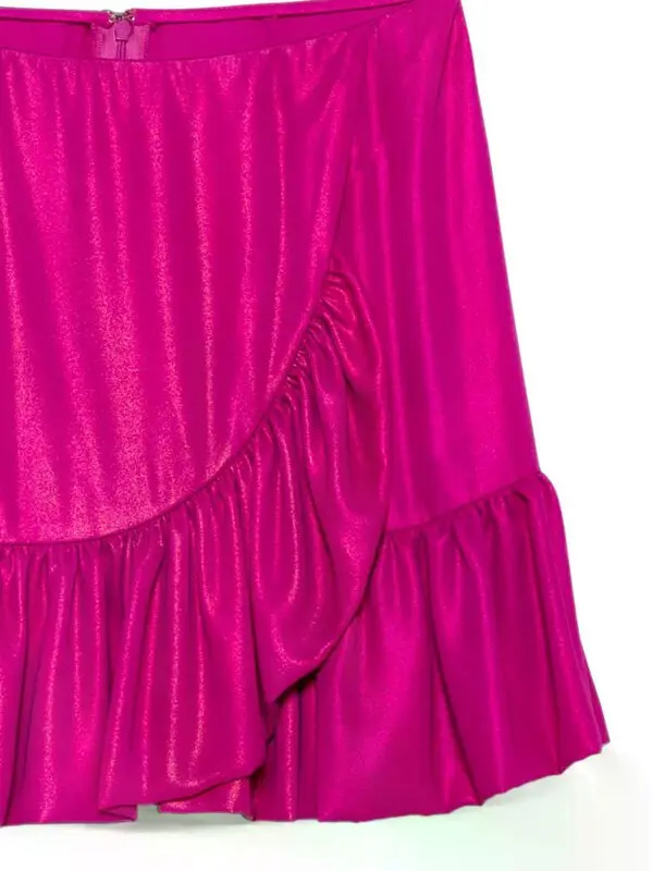 PARLOR Ruffled-hem Mini Skirt - Pink