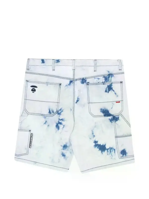 AAPE BY *A BATHING APE Tie-dye Denim Shorts