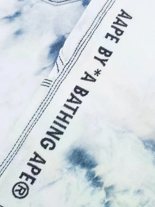 AAPE BY *A BATHING APE Tie-dye Denim Shorts
