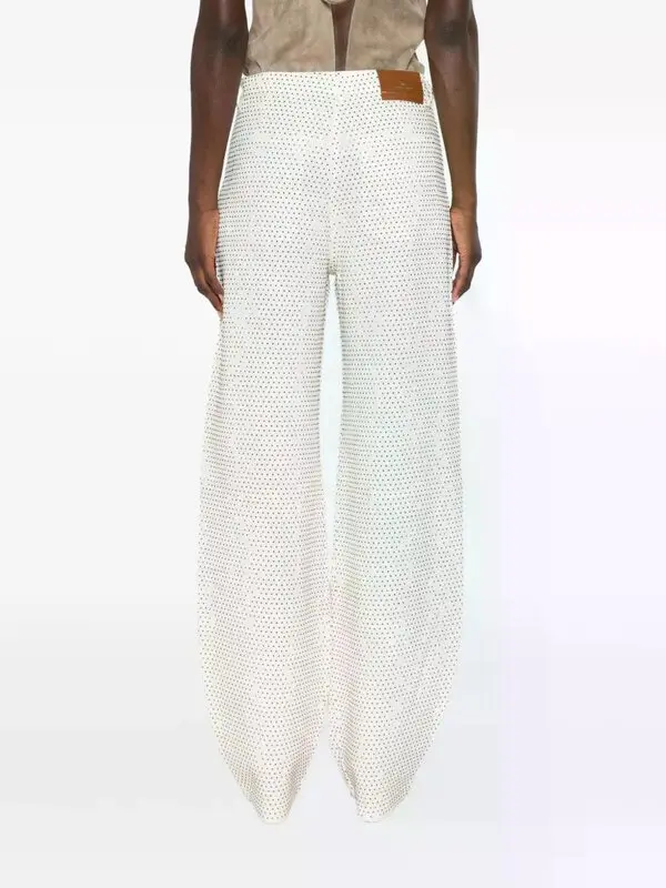 Elisabetta Franchi Stud-embellished Wide-leg Jeans