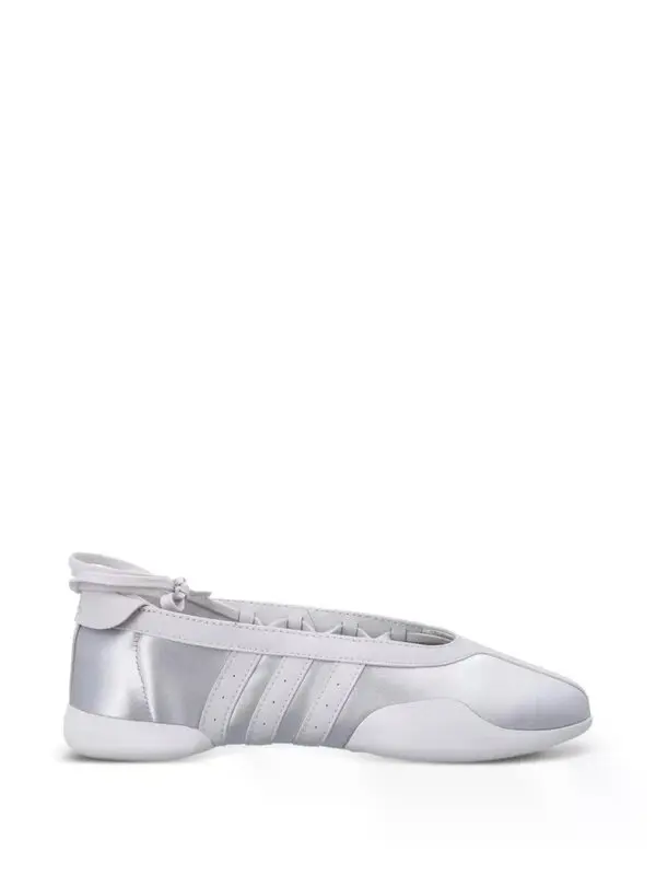 Adidas Lace-up Metallic Ballet Flats - Silver