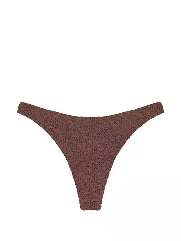 MC2 SAINT BARTH Naomi Crinkled Bikini Bottom - Brown
