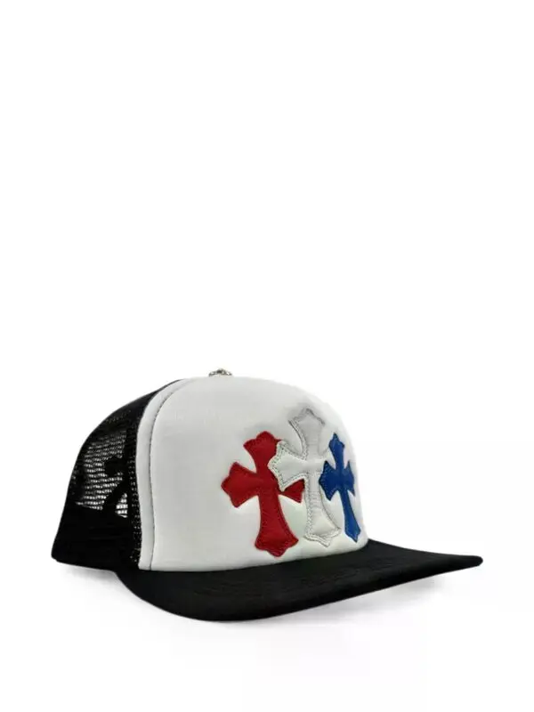 Chrome Hearts Cemetery Leather-patch Baseball Cap - White