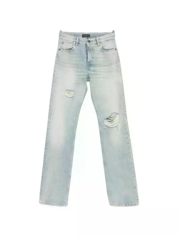 HAIKURE Distressed Straight-leg Jeans