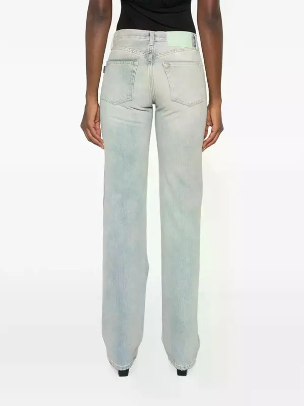 HAIKURE Distressed Straight-leg Jeans