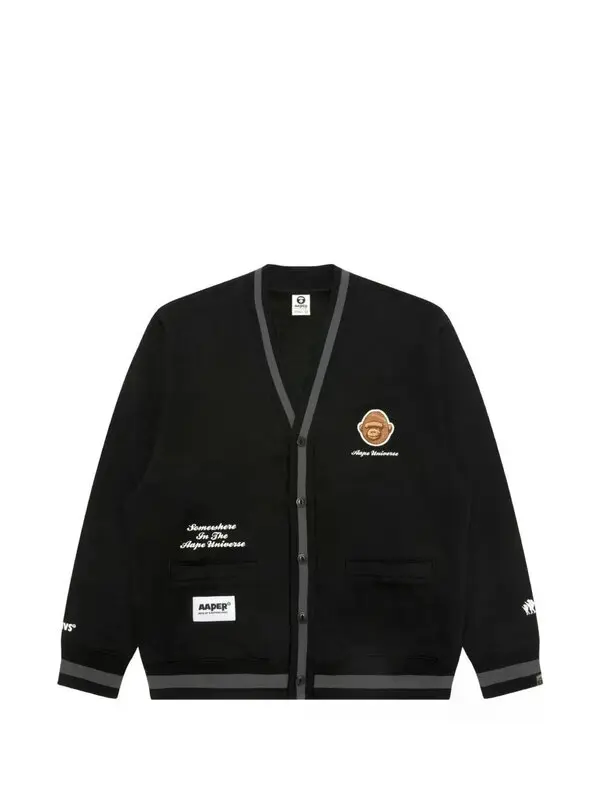 AAPE BY *A BATHING APE Logo Patch Cardigan