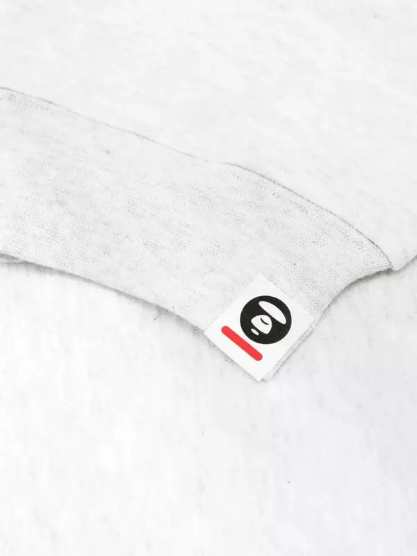 AAPE BY *A BATHING APE Moonface Embroidered Cropped Sweater