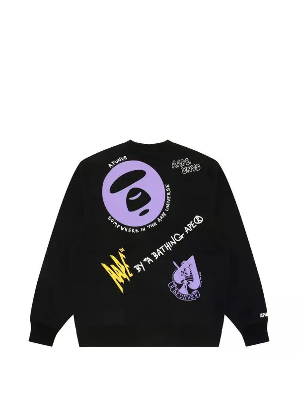AAPE BY *A BATHING APE Moonface Graphic-print Sweatshirt