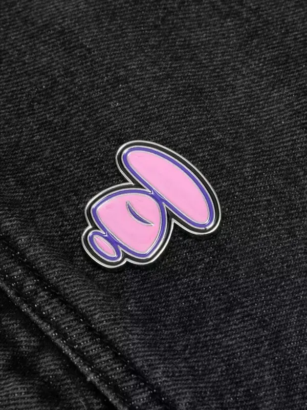 AAPE BY *A BATHING APE Moonface Long-sleeve Denim Jacket With Heart Motif
