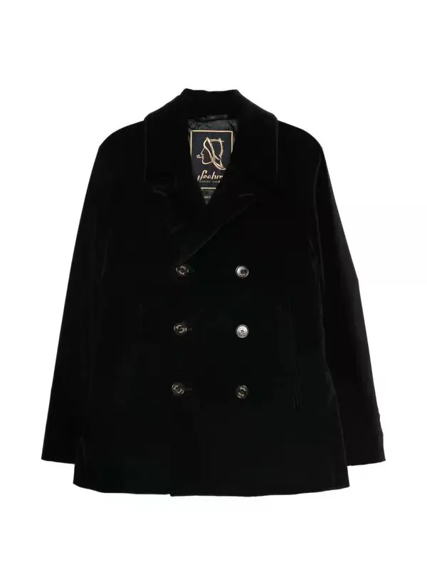 SEALUP Double-breasted Velvet Coat