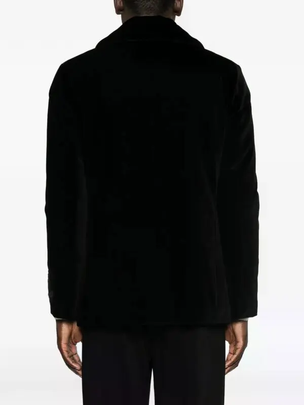 SEALUP Double-breasted Velvet Coat