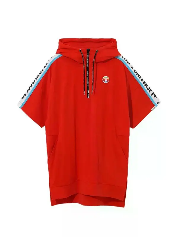 AAPE BY *A BATHING APE Logo-patch Short-sleeve Hoodie
