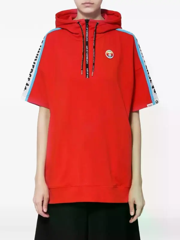 AAPE BY *A BATHING APE Logo-patch Short-sleeve Hoodie