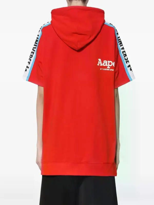 AAPE BY *A BATHING APE Logo-patch Short-sleeve Hoodie