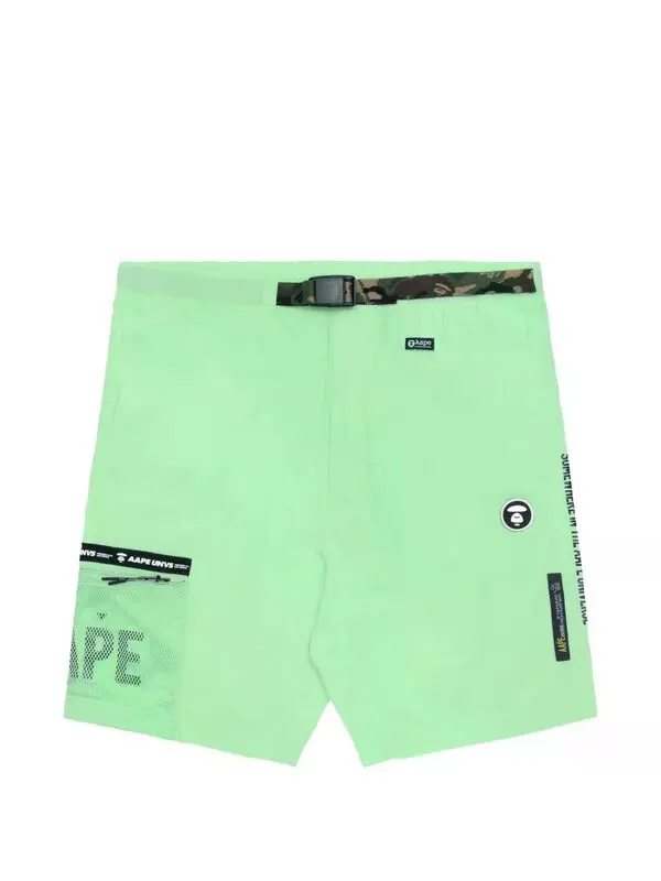 AAPE BY *A BATHING APE Logo-patch Belted Cargo Shorts