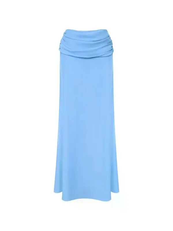 POST MERIDIEM Draped Chiffon Maxi Skirt