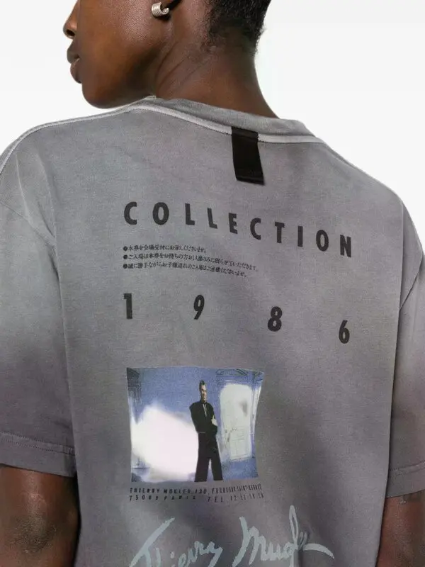 MUGLER Ombré Graphic Print T-shirt