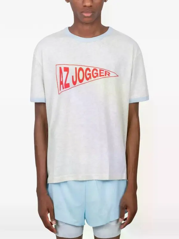 ALEX ZONO Logo-print Ringer T-shirt