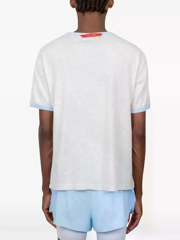 ALEX ZONO Logo-print Ringer T-shirt
