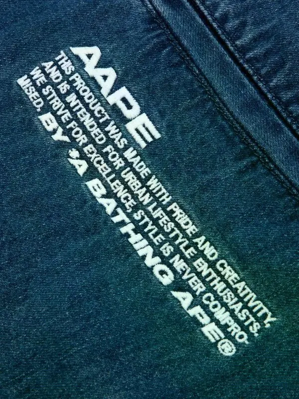 AAPE BY *A BATHING APE Elasticated Waist Jeans With Logo Detail