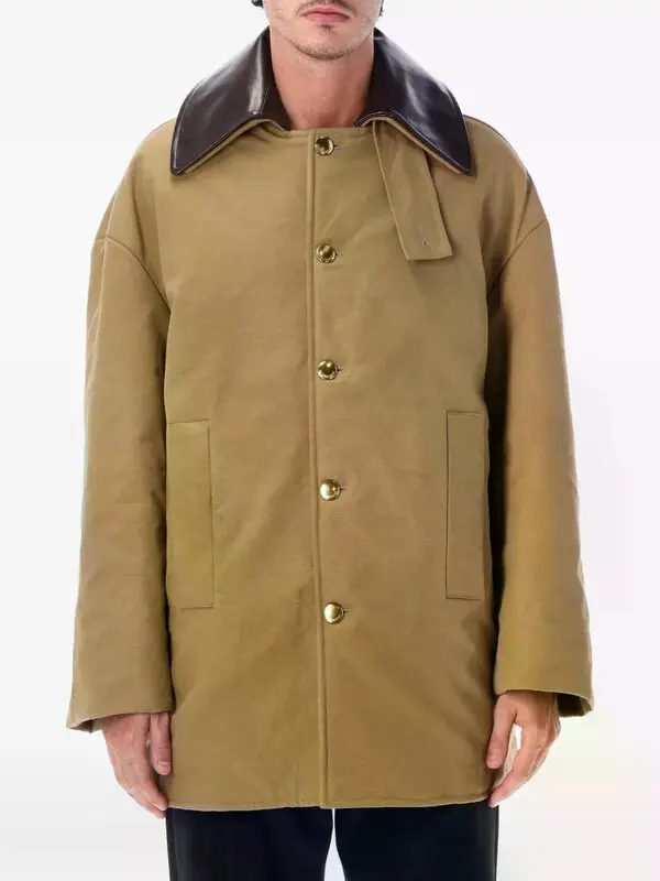 Balenciaga Cotton And Calfskin Outerwear