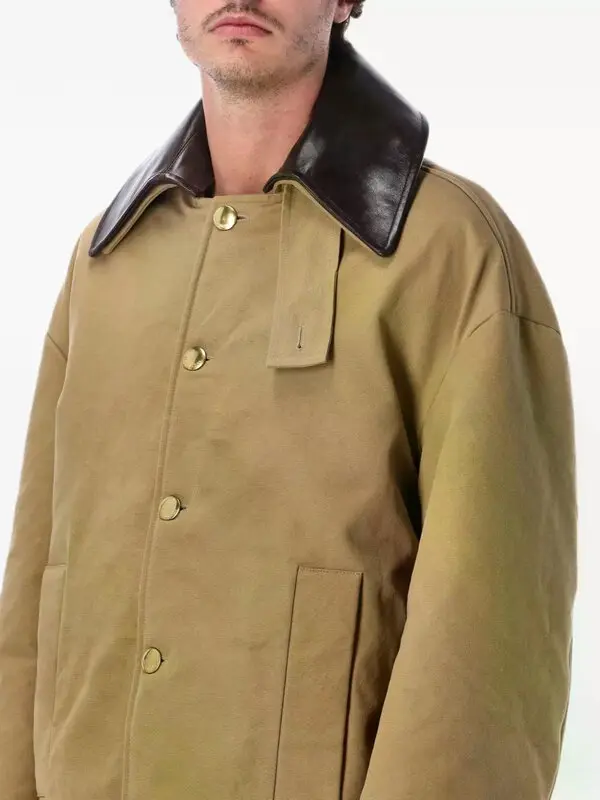 Balenciaga Cotton And Calfskin Outerwear