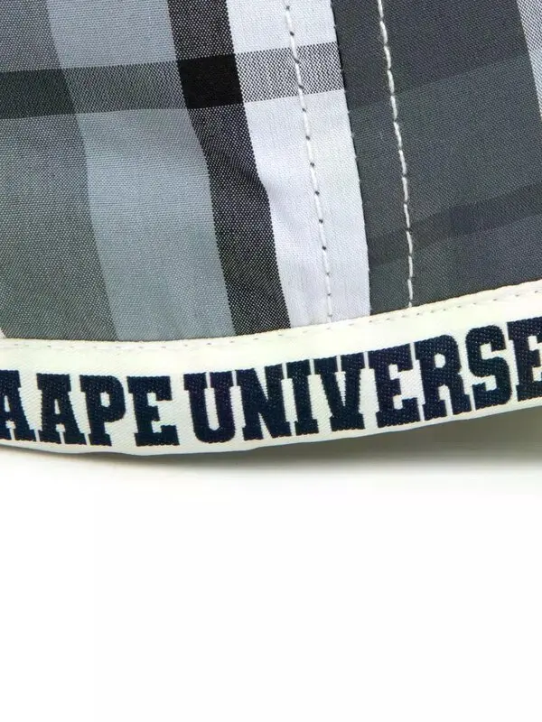 AAPE BY *A BATHING APE Moonface Plaid Cap - Blue