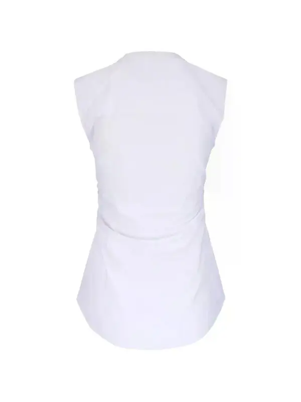 Veronica Beard Harini Ruched Sleeveless Shirt